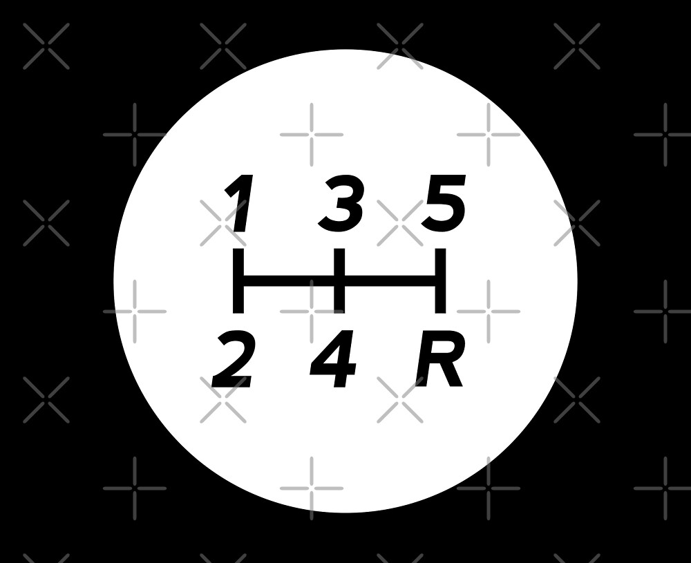 "Manual Transmission Shift Pattern 3" by ApexFibers | Redbubble