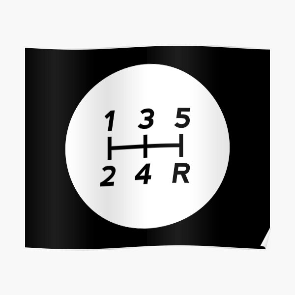 "Manual Transmission Shift Pattern 3" Poster for Sale by ApexFibers ...