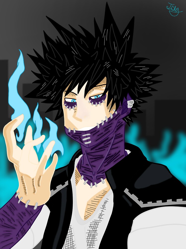 "Dabi playing with fire" Sticker for Sale by RoyalBluJay | Redbubble