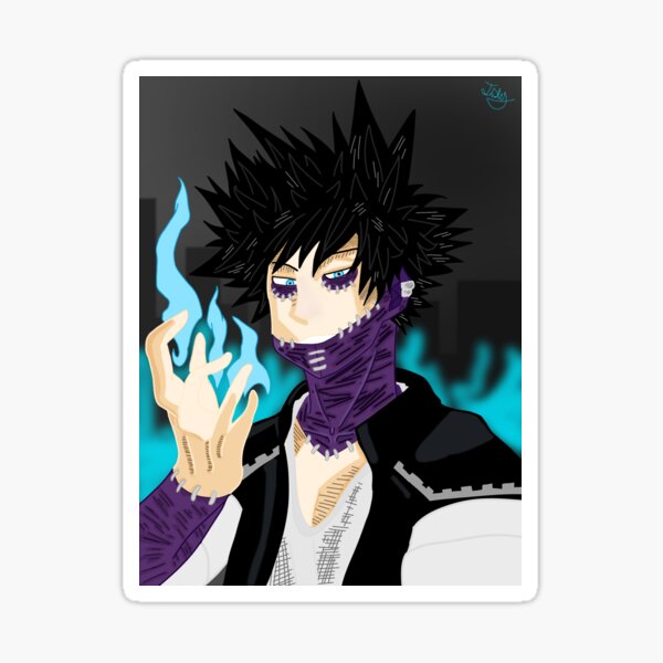 "Dabi playing with fire" Sticker for Sale by RoyalBluJay | Redbubble