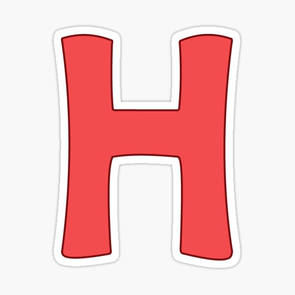 "letter h red" Sticker for Sale by ZiphGames | Redbubble