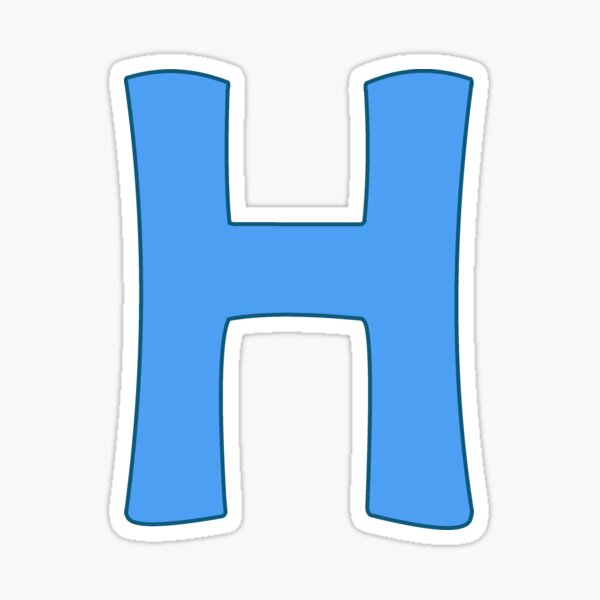 "letter h blue" Sticker for Sale by ZiphGames | Redbubble