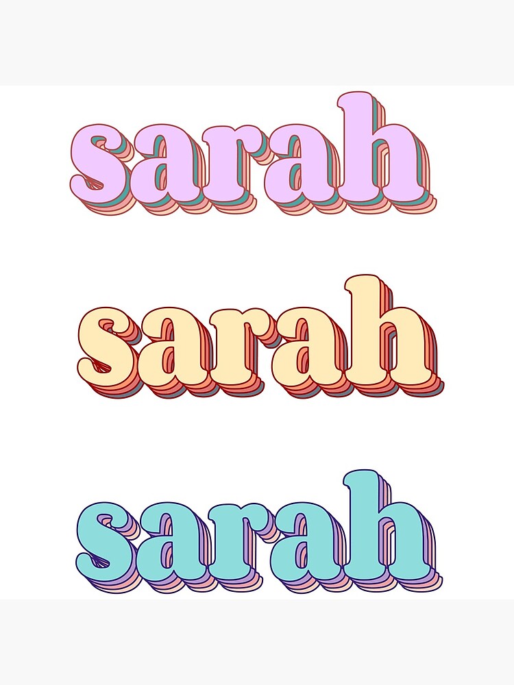 "Sarah Word Art" Art Print by Arexus | Redbubble