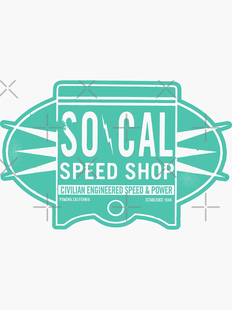 "Americana - SO-CAL Speed Shop vintage sign" Sticker by Vectornauts ...
