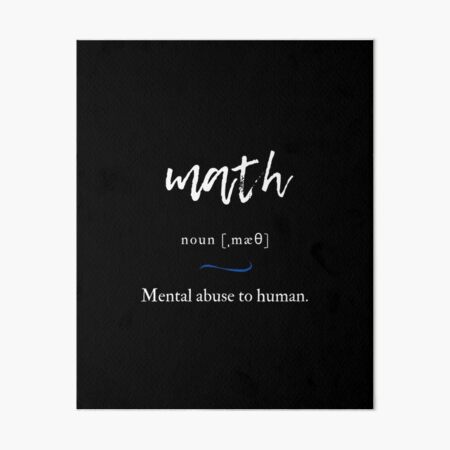 "Math Definition | Dictionary Collection" Art Board Print by ...