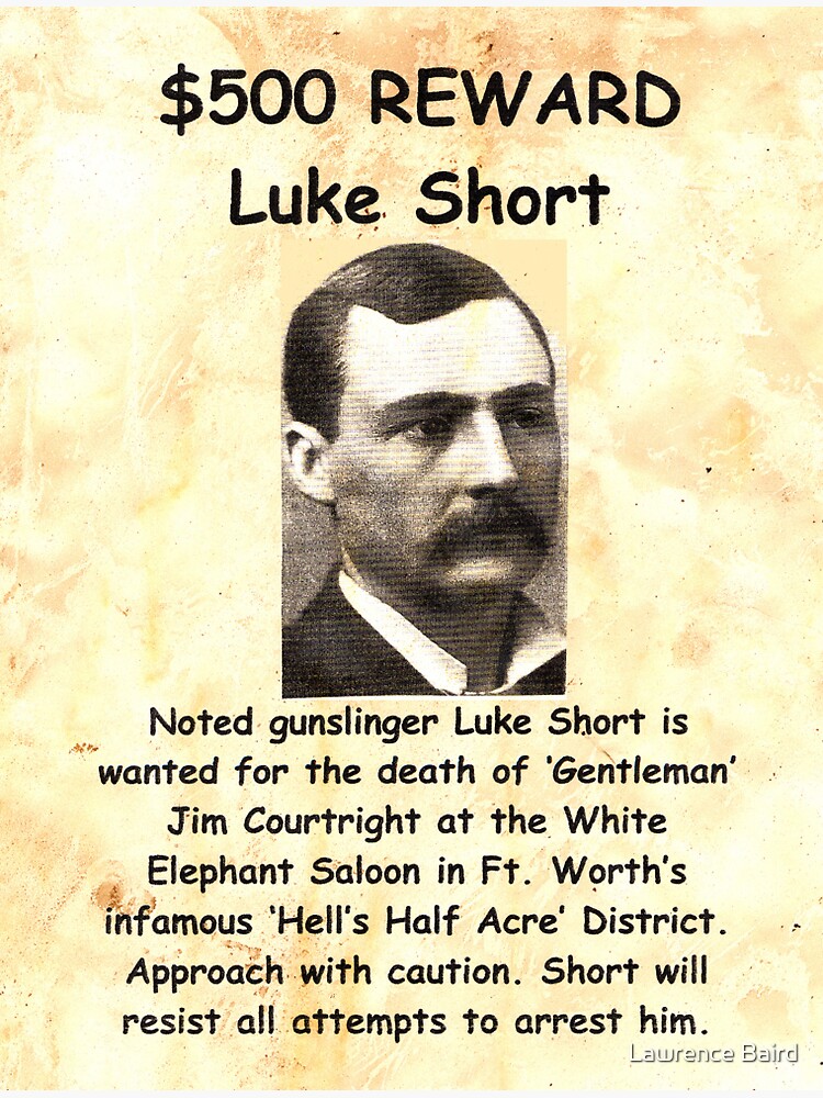 "Luke Short Wanted" Sticker for Sale by lawrencebaird | Redbubble