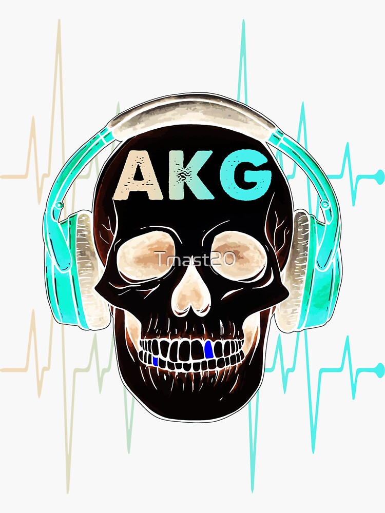 "akg skull v3" Sticker by Tmast20 | Redbubble