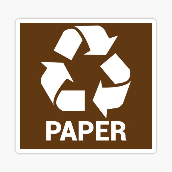 "Wheelie bin ! recycle bins ! PAPER ! PAPER TRASH" Sticker for Sale by ...