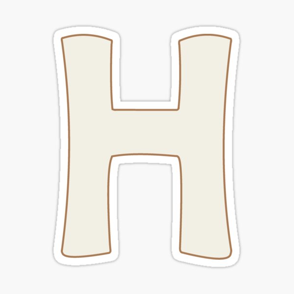 "letter h white" Sticker for Sale by ZiphGames | Redbubble