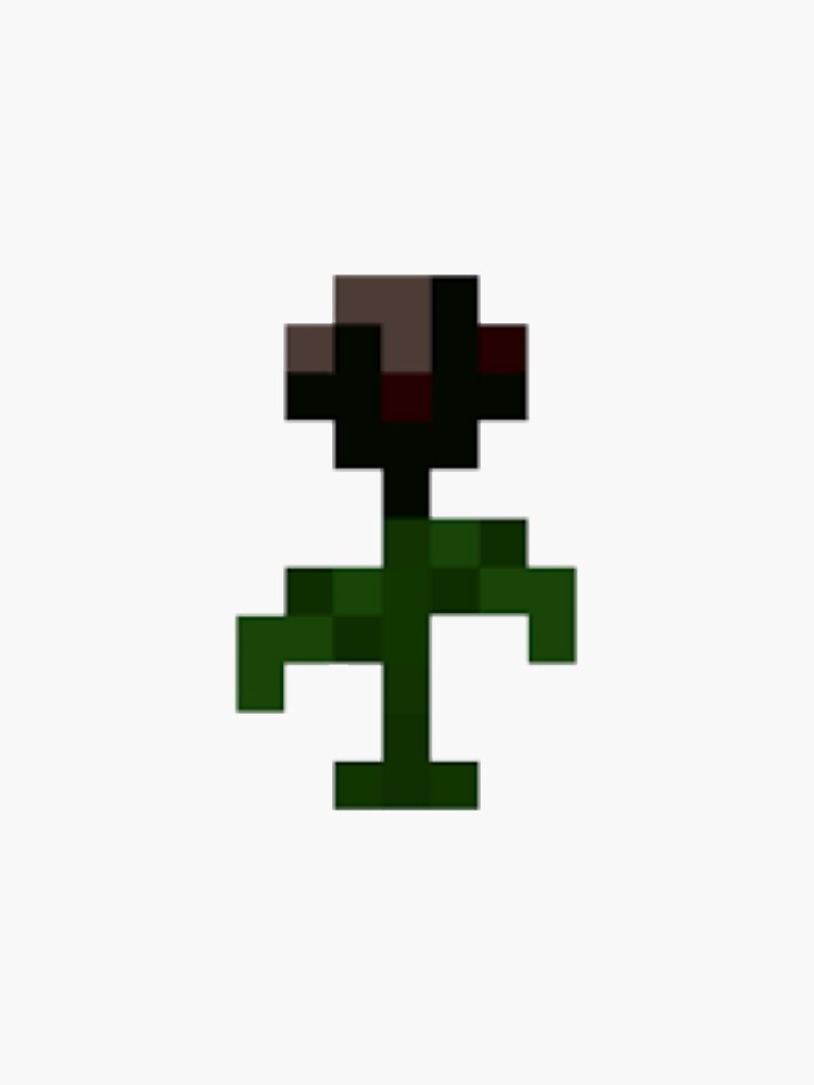 "Minecraft Wither Rose" Sticker for Sale by ava-agreste | Redbubble