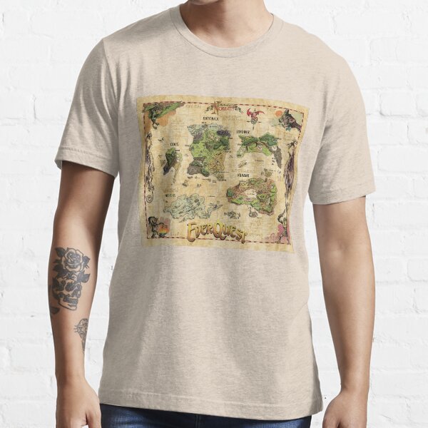"Everquest World of Norrath Map" T-shirt for Sale by slappybag9 ...
