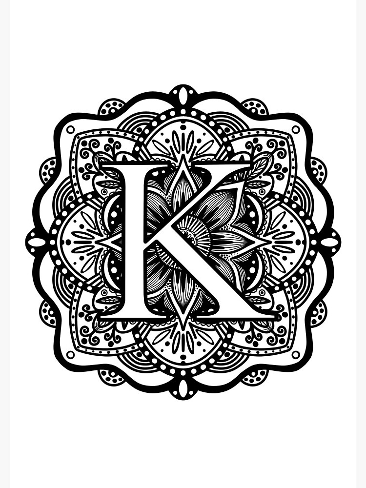 "Mandala Letter K" Spiral Notebook for Sale by eburbage | Redbubble