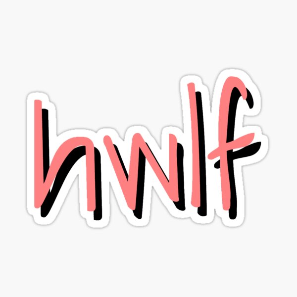 "hwlf (he would love first)" Sticker by mansinone3 | Redbubble