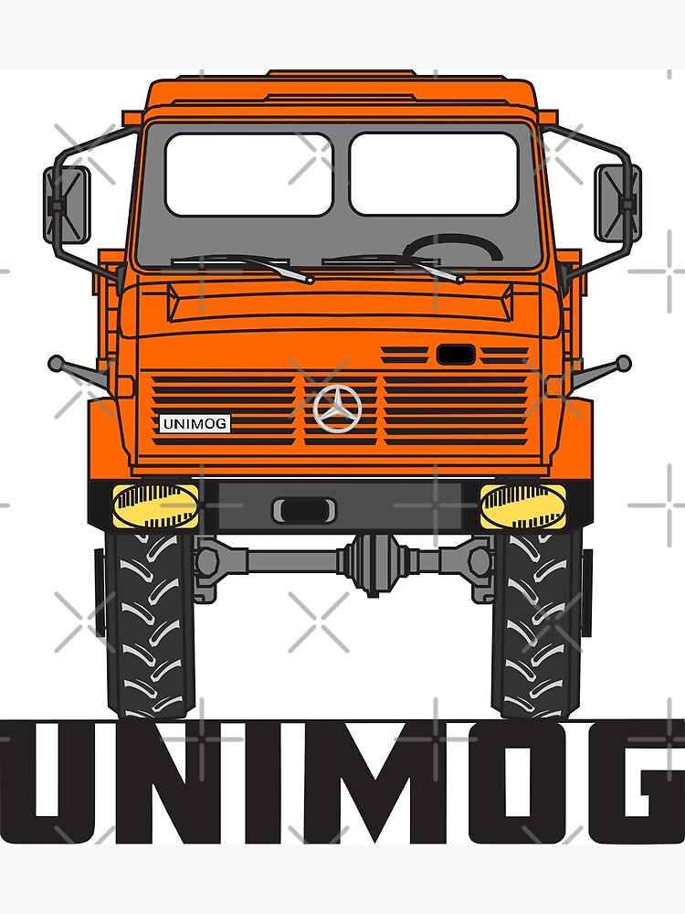 "Unimog U1600 orange" Poster by Groenendijk | Redbubble