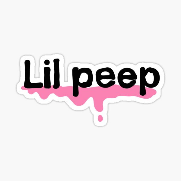 "Lil peep text" Sticker for Sale by EmmCone | Redbubble