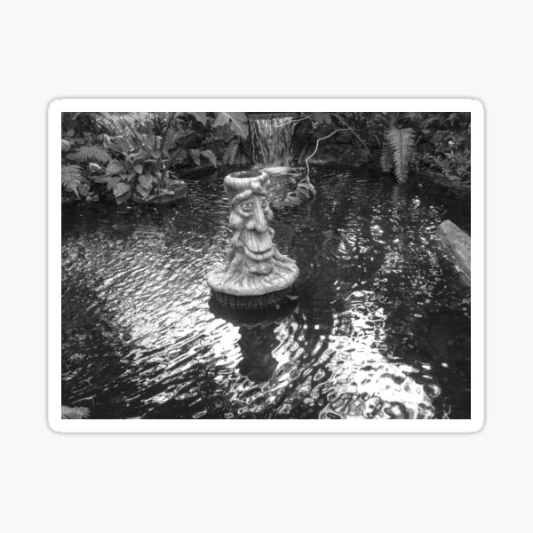 "Tree Man Statue in Pond Garden from Florida Black & White Photo ...