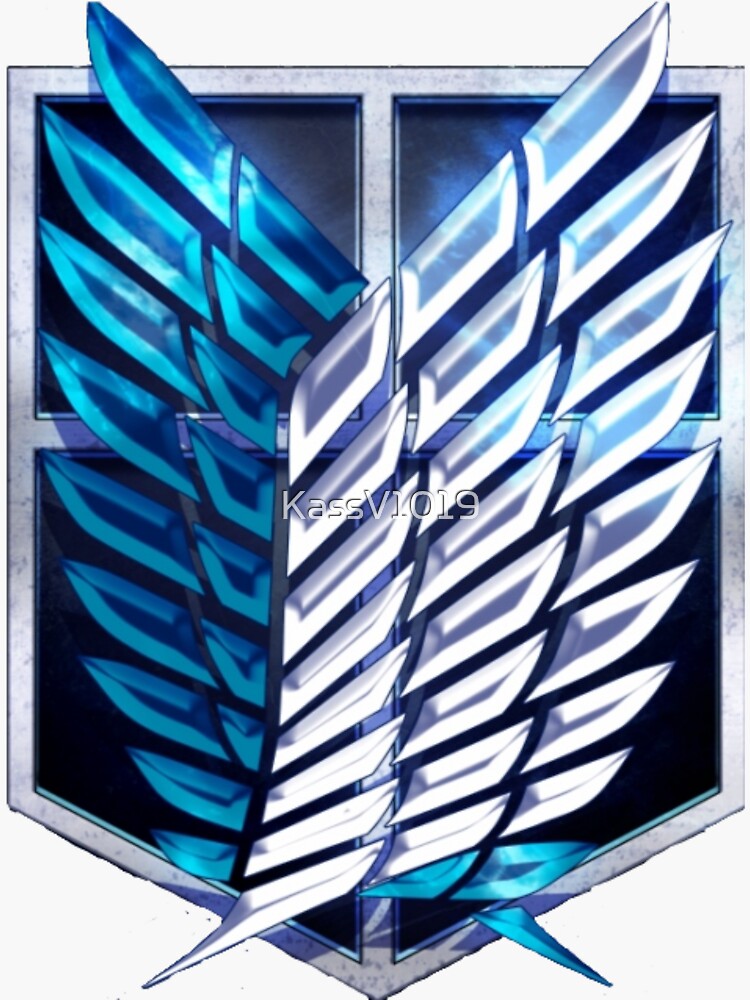 "Attack on Titans Recon Corps Logo" Sticker by KassV1019 | Redbubble