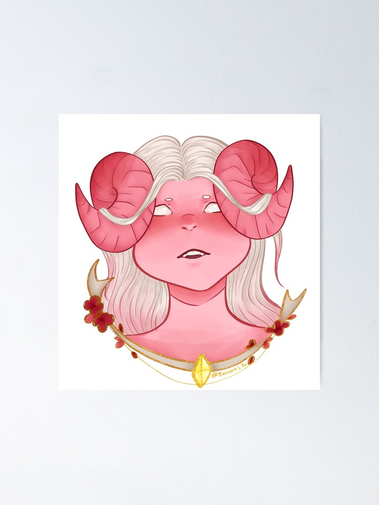 "Pink tiefling" Poster by Hannanas-0o | Redbubble