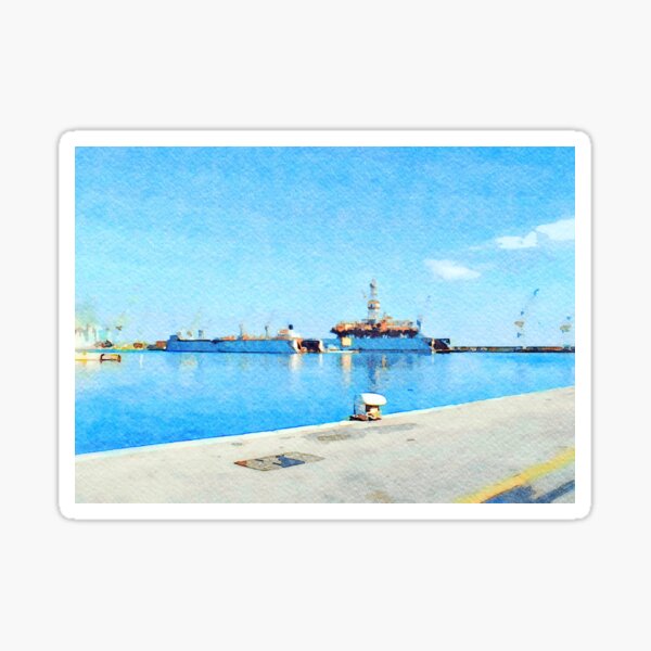 "On the Docks" Sticker by Digitalcrone | Redbubble