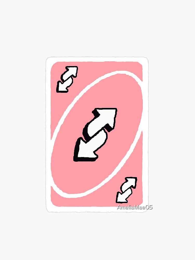 "Pink Reverse Uno Card" Sticker for Sale by AmeliaMae05 | Redbubble