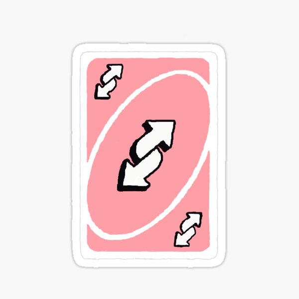 "Pink Reverse Uno Card" Sticker for Sale by AmeliaMae05 | Redbubble