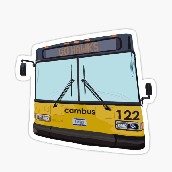 "Iowa Cambus" Sticker for Sale by comrade-thomas | Redbubble