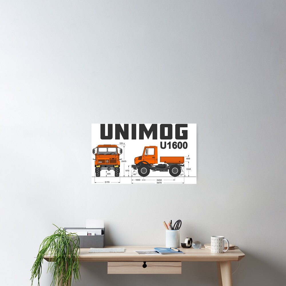 "Unimog U1600 specifications orange" Poster for Sale by Groenendijk ...