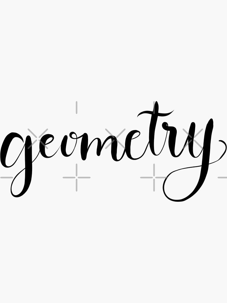 "Geometry Calligraphy" Sticker for Sale by YitingZarts | Redbubble