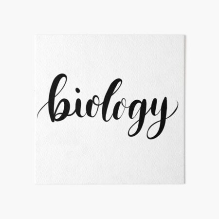 "Biology Calligraphy" Art Board Print for Sale by YitingZarts | Redbubble