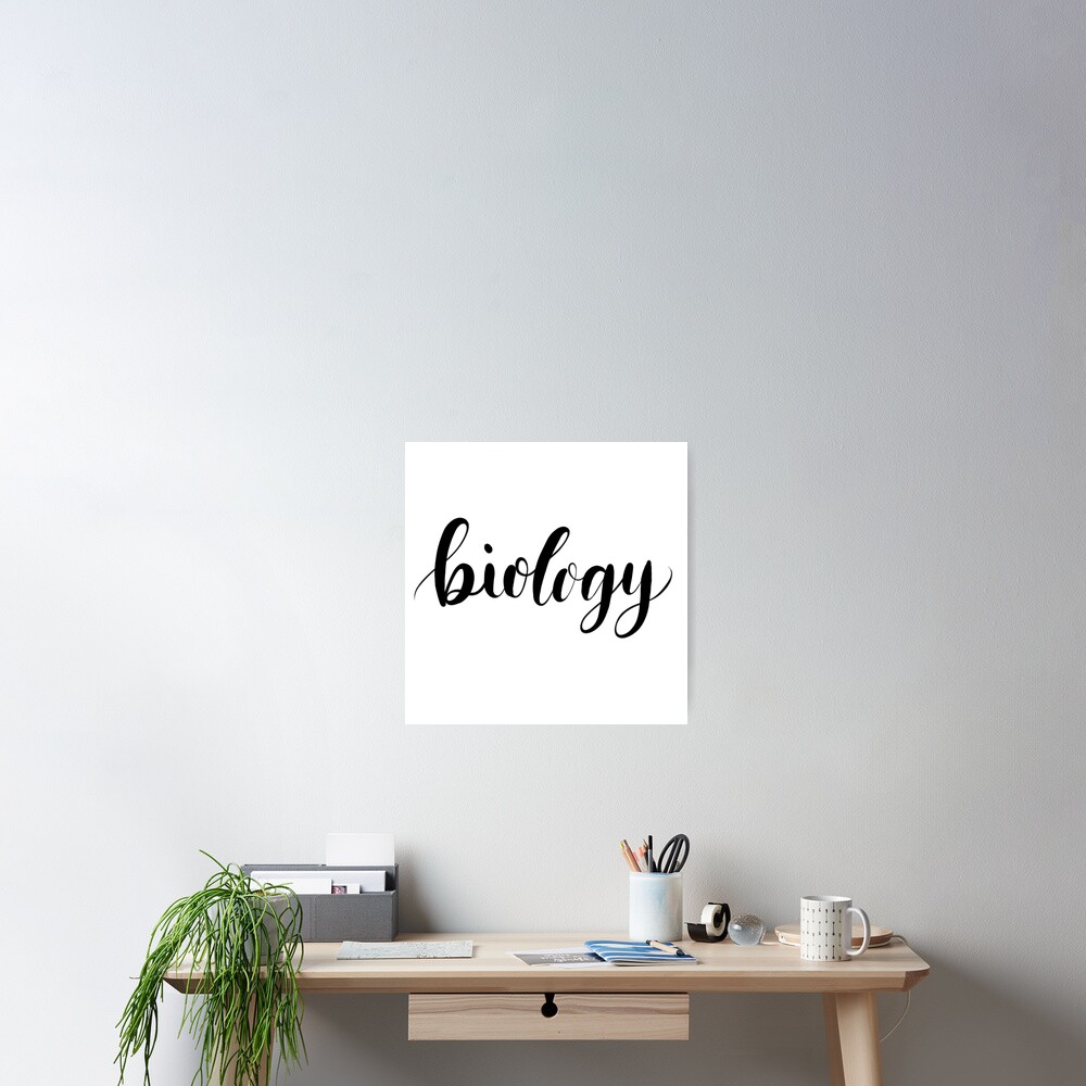 "Biology Calligraphy" Poster for Sale by YitingZarts | Redbubble