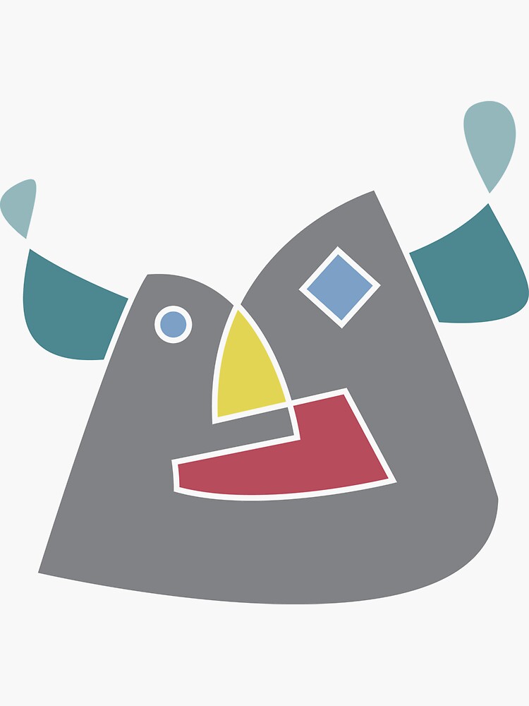 "Cubic Monster" Sticker for Sale by InwardPrints | Redbubble