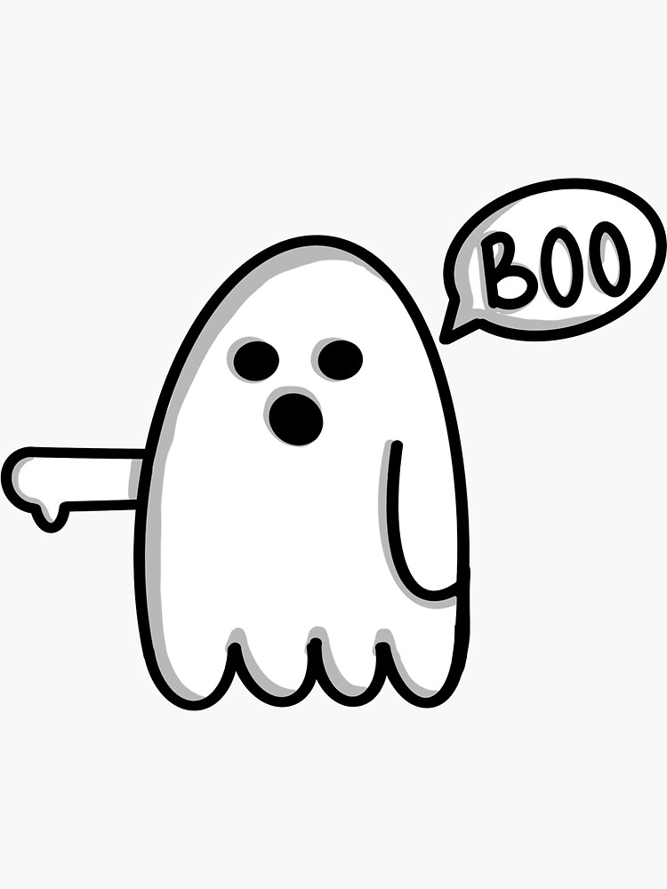 "BOOOO" Sticker for Sale by jennashelley | Redbubble
