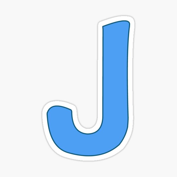 "letter j blue" Sticker for Sale by ZiphGames | Redbubble
