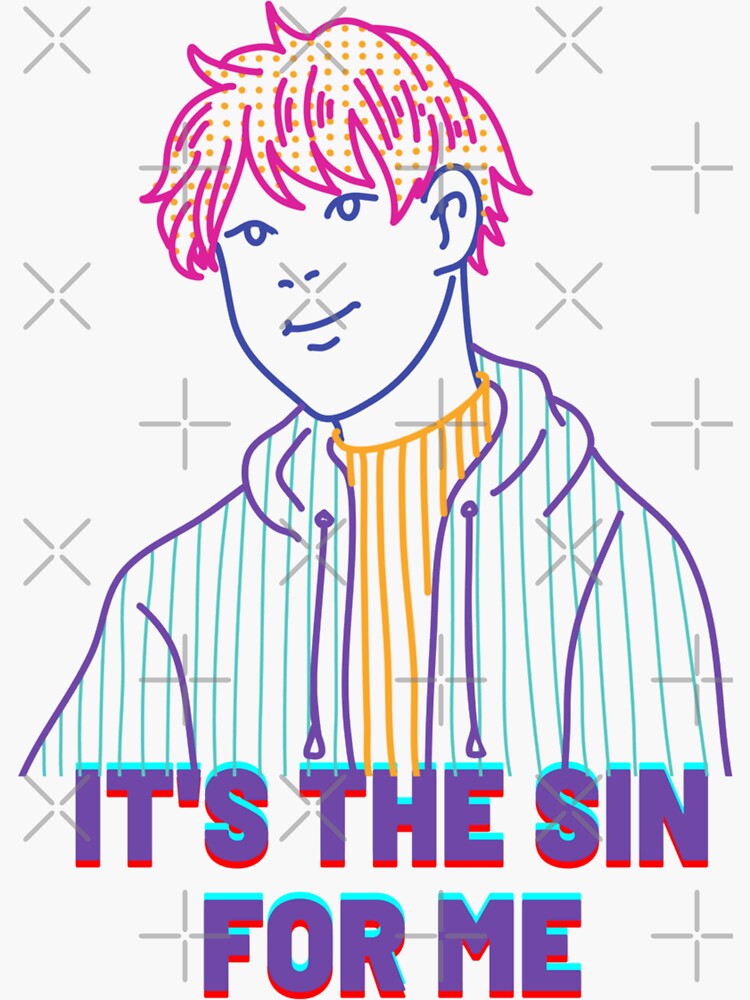 "It's The Sin For Me Aesthetic Man or Boy TikTok Trend" Sticker for ...