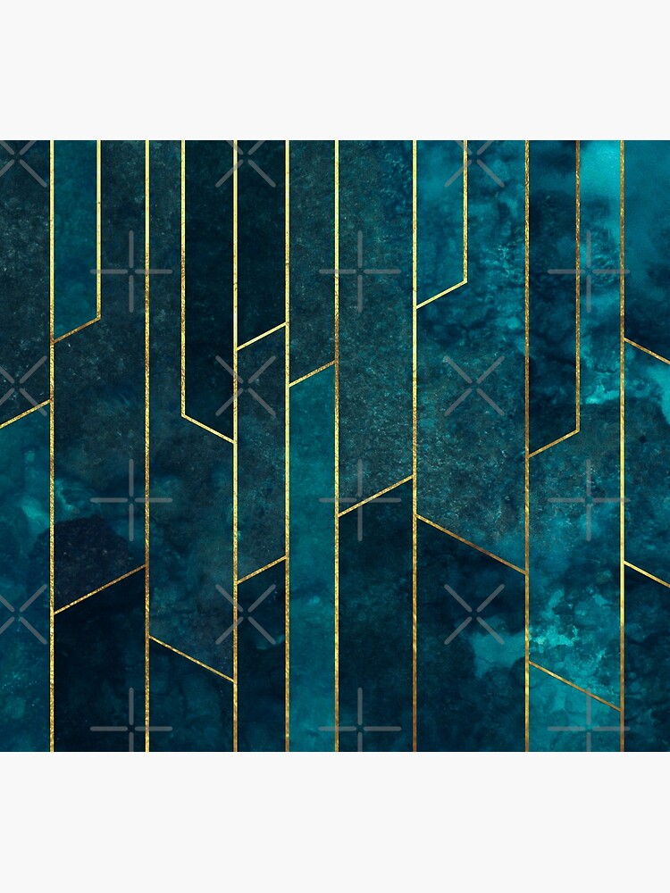 "Teal Gold Geometric" Canvas Print by themadesigns | Redbubble