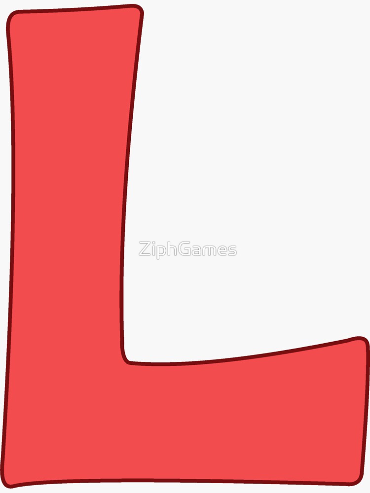 "letter l red" Sticker for Sale by ZiphGames | Redbubble