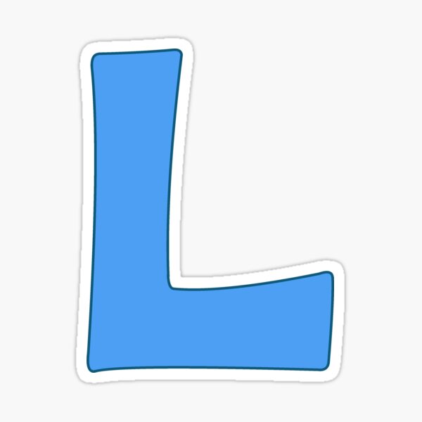 "letter l blue" Sticker by ZiphGames | Redbubble