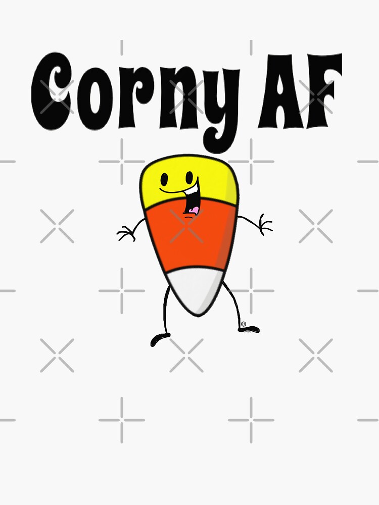 "Corny AF (Halloween Candy Corn)" Sticker for Sale by JustincredibleT ...