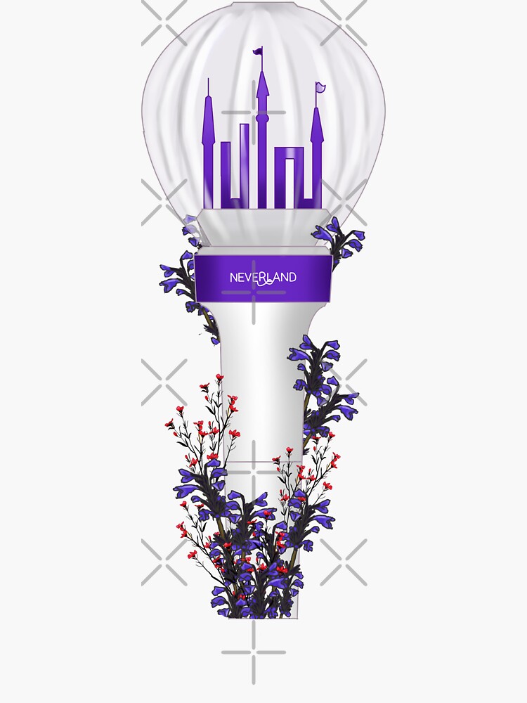 "G-Idle Floral Lightstick kpop " Sticker by RetroAttic | Redbubble
