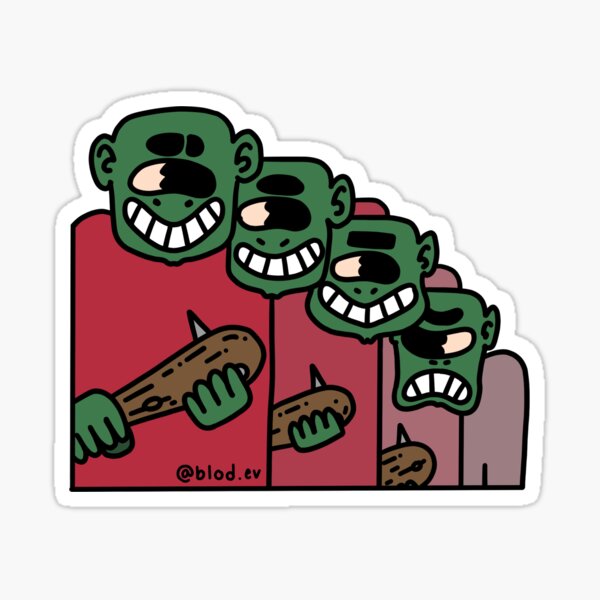 "Ogre, pop art, @blod.ev" Sticker by KeenKeen | Redbubble