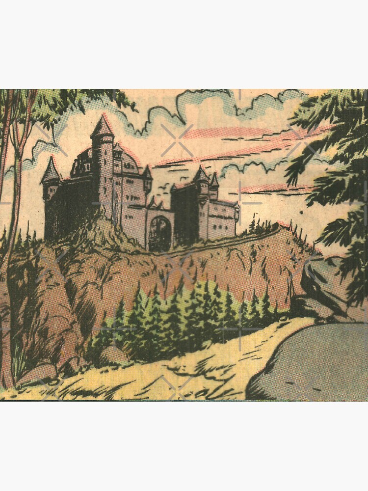 "British Castle - Vintage Retro Pop Art Anime Comic" Sticker for Sale ...