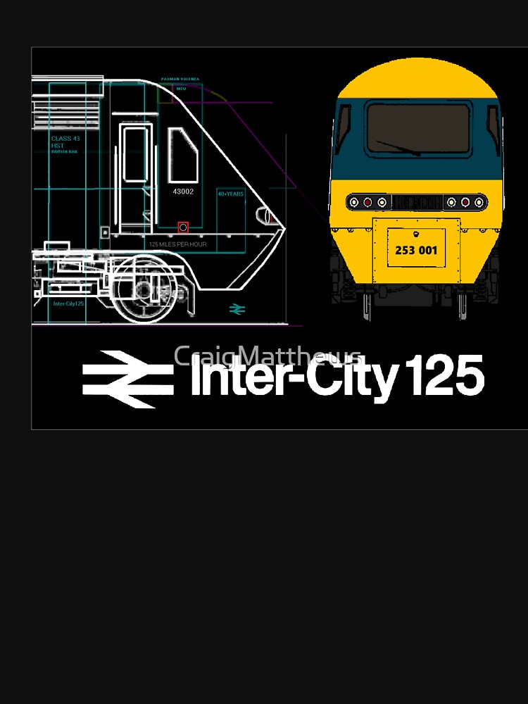 "INTERCITY 125 " T-shirt for Sale by CraigMatthews | Redbubble ...