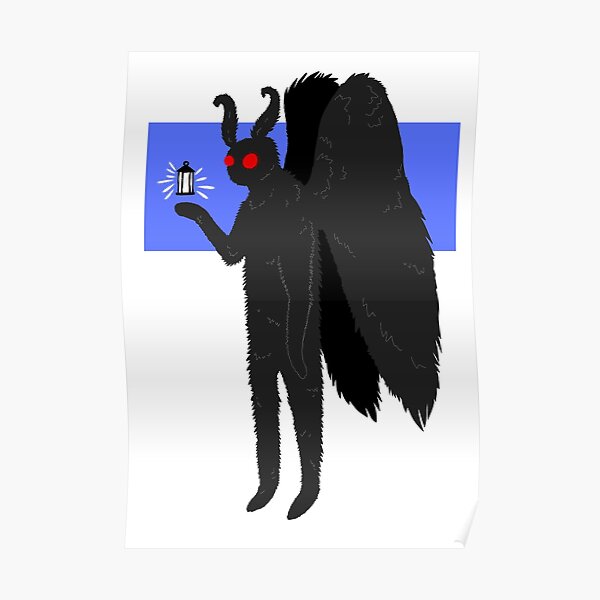 "Mothman with Lamp" Poster by AceLlama | Redbubble