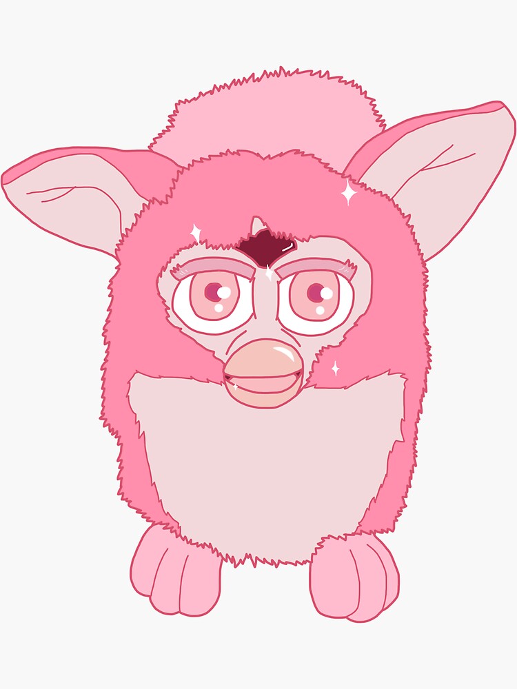 "Furby Pink" Sticker by morfoartist | Redbubble