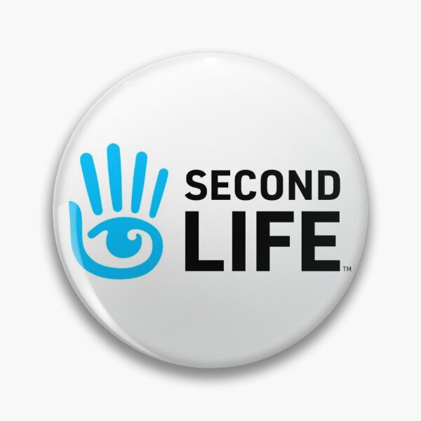 "Second Life Logo Black Font" Pin for Sale by Second-Life | Redbubble
