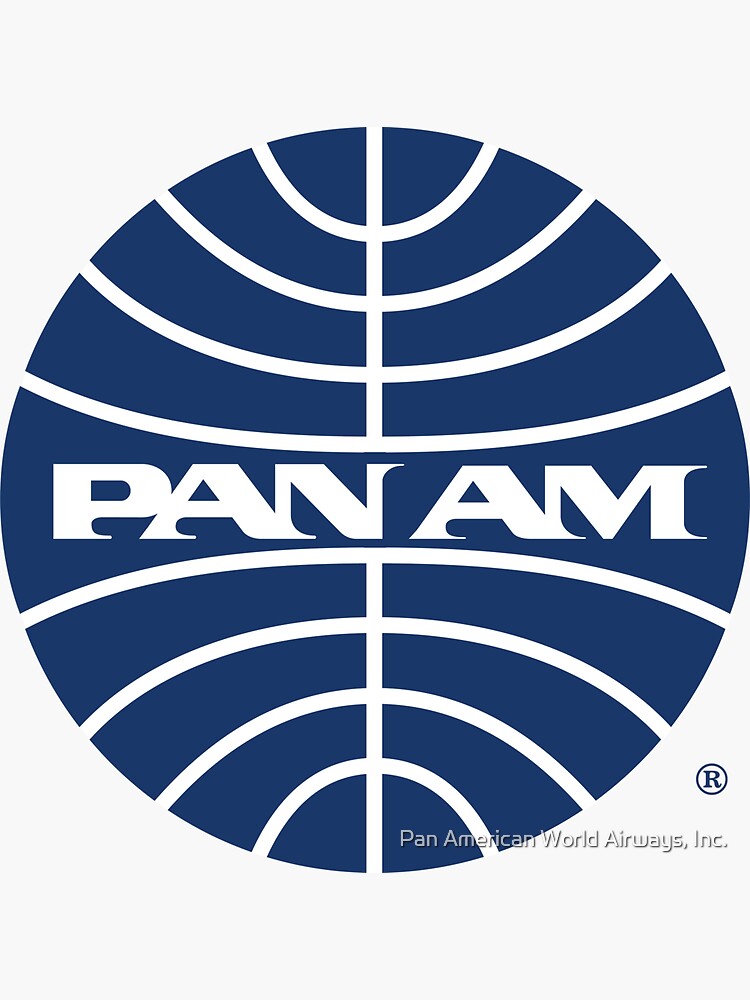 "Pan Am Mid 1950s Globe Inverted" Sticker for Sale by panamofficial ...