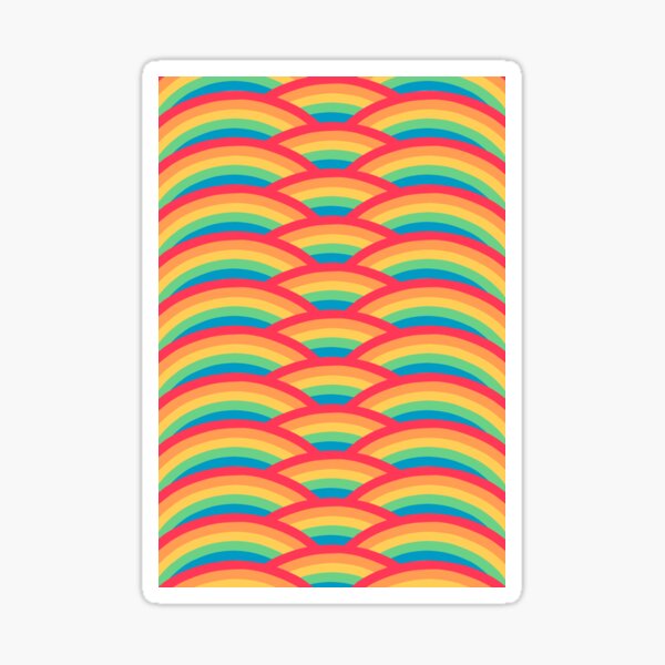 "Rainbow Wave Pattern" Sticker by obinsun | Redbubble