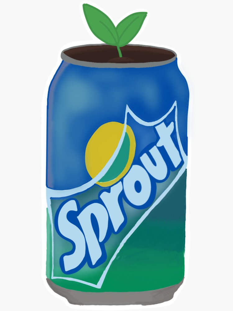 "Sprout Can" Sticker for Sale by honeyroseart | Redbubble