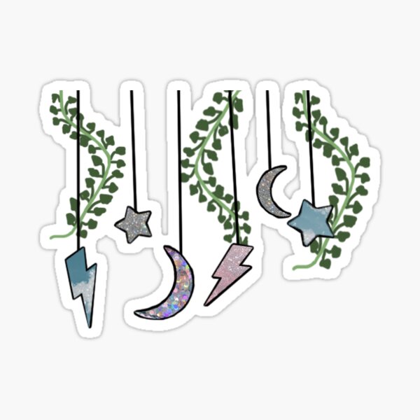"Hanging Stars and Lightning with vines" Sticker for Sale by Amandap7 ...