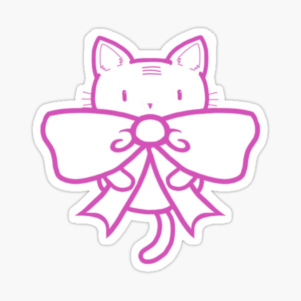 "Pink Cat" Sticker by natashiadraws | Redbubble